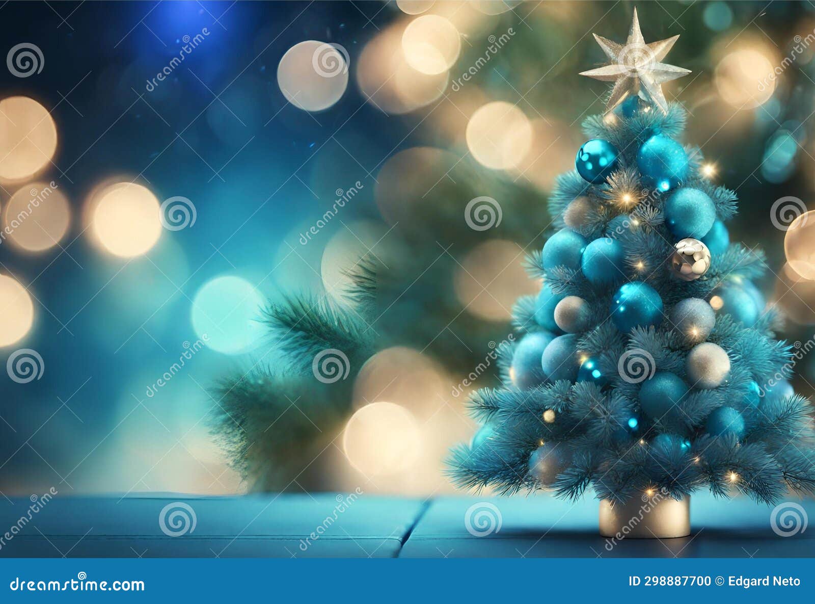 Christmas Tree Blue, Abstract Blur Beautiful Bright Blue Color Gradient ...