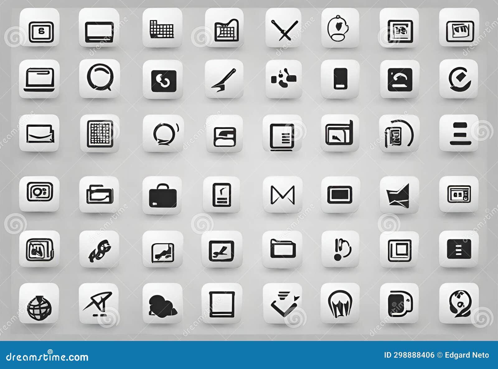 Web Icon Set. Website Set Icon Vector. for Computer, Cell Phone, Tablet ...