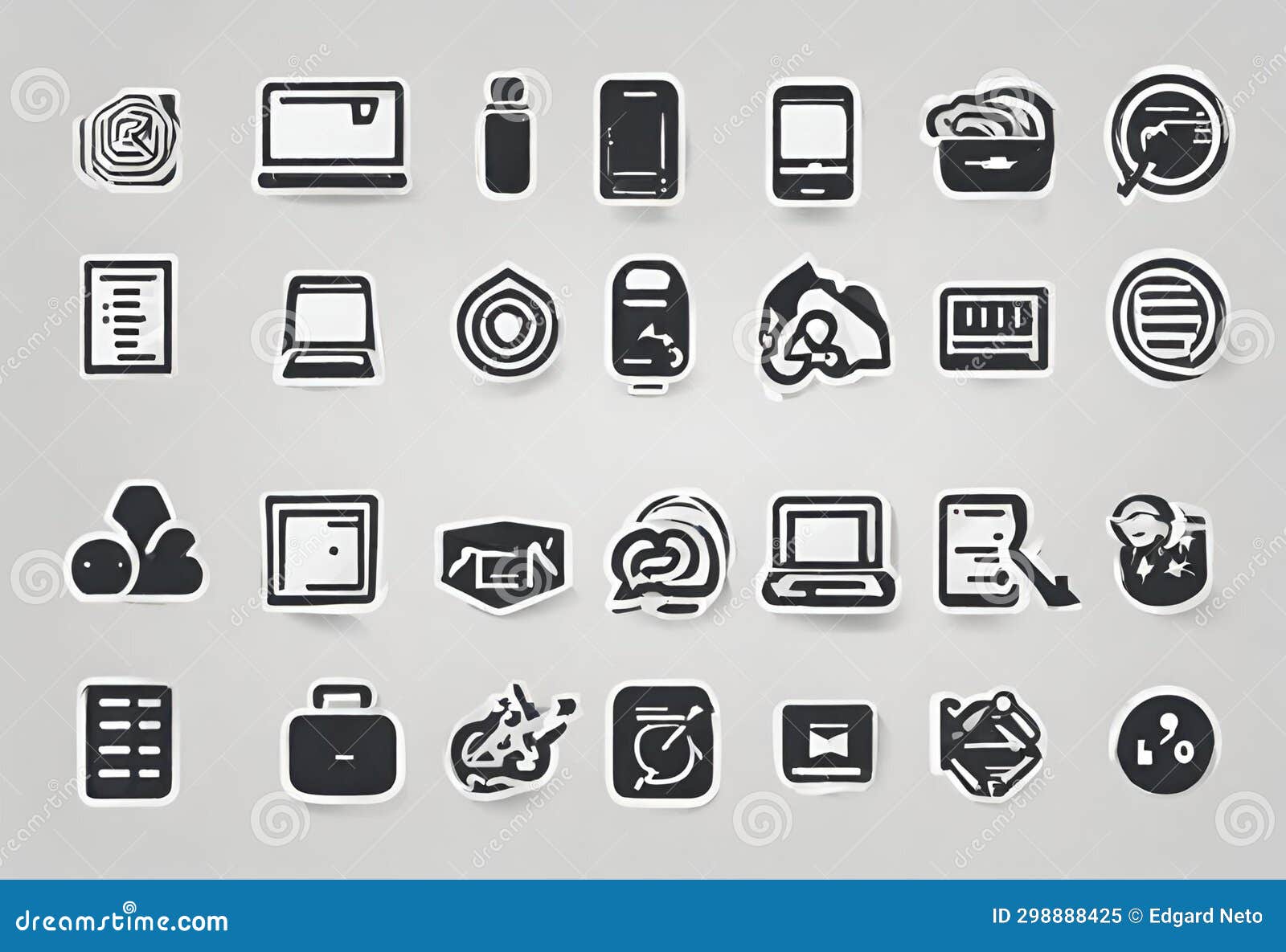 Web Icon Set. Website Set Icon Vector. for Computer, Cell Phone, Tablet ...