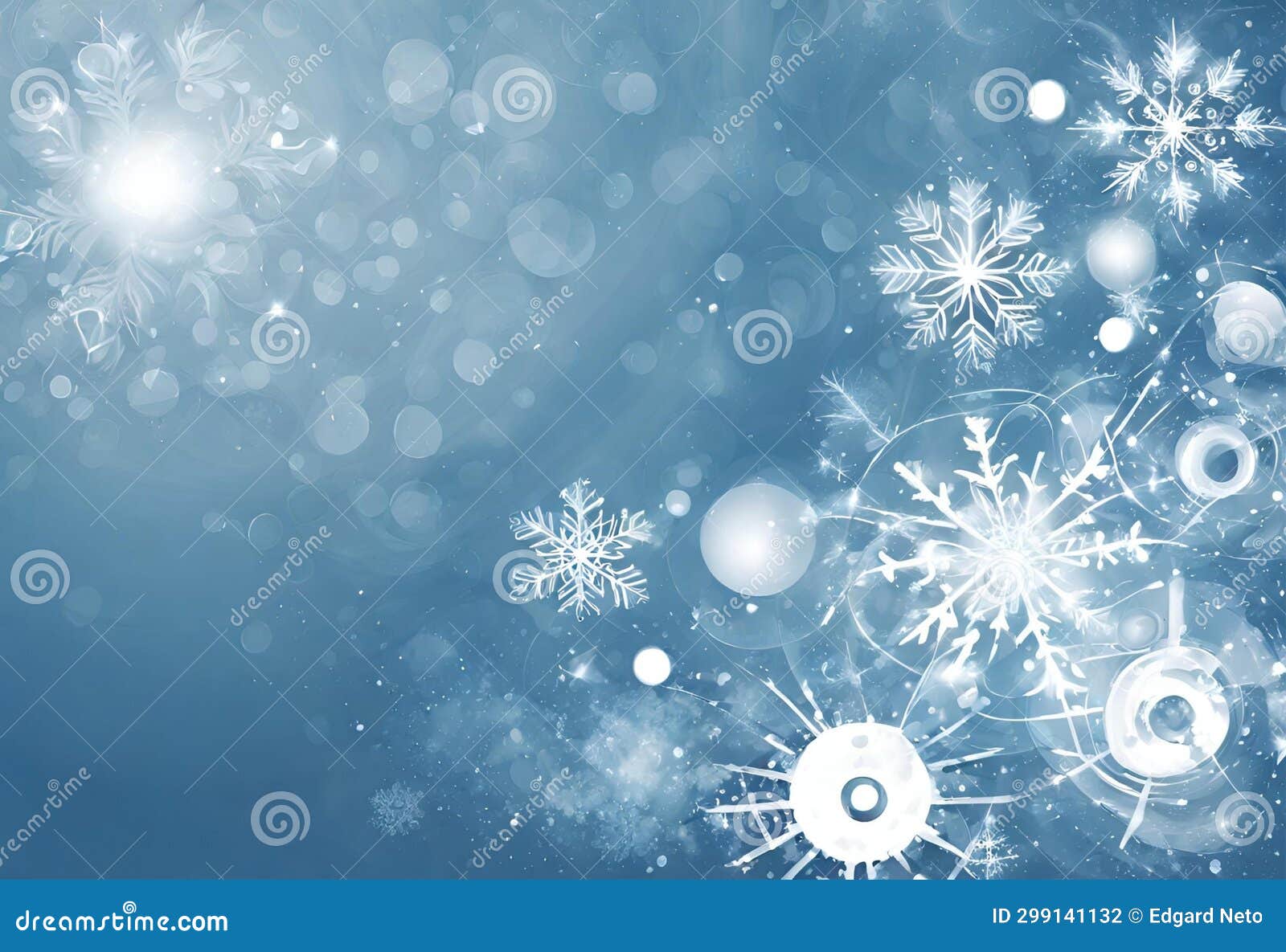 Snowflakes Illustrated Background for Designs, V3 Stock Illustration ...