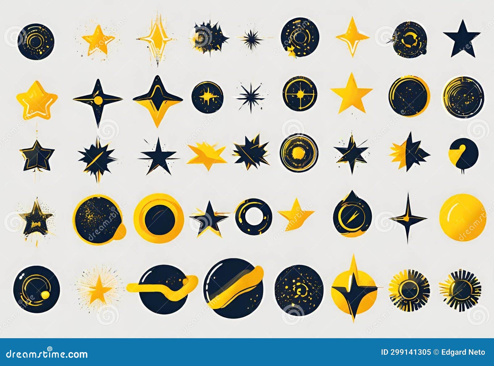 Stars, Set of Custom Stars for Logo and Design Edits, V16 Stock ...