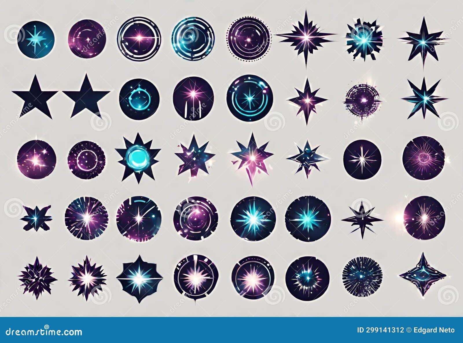 Stars, Set of Custom Stars for Logo and Design Edits, V15 Stock ...