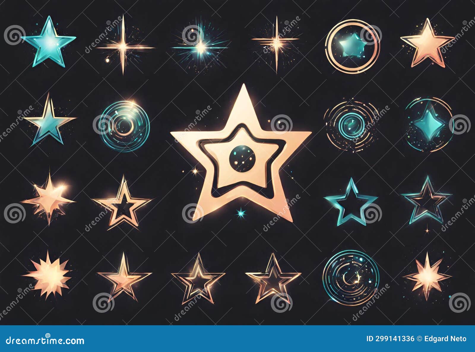 Stars, Set of Custom Stars for Logo and Design Edits, V12 Stock ...