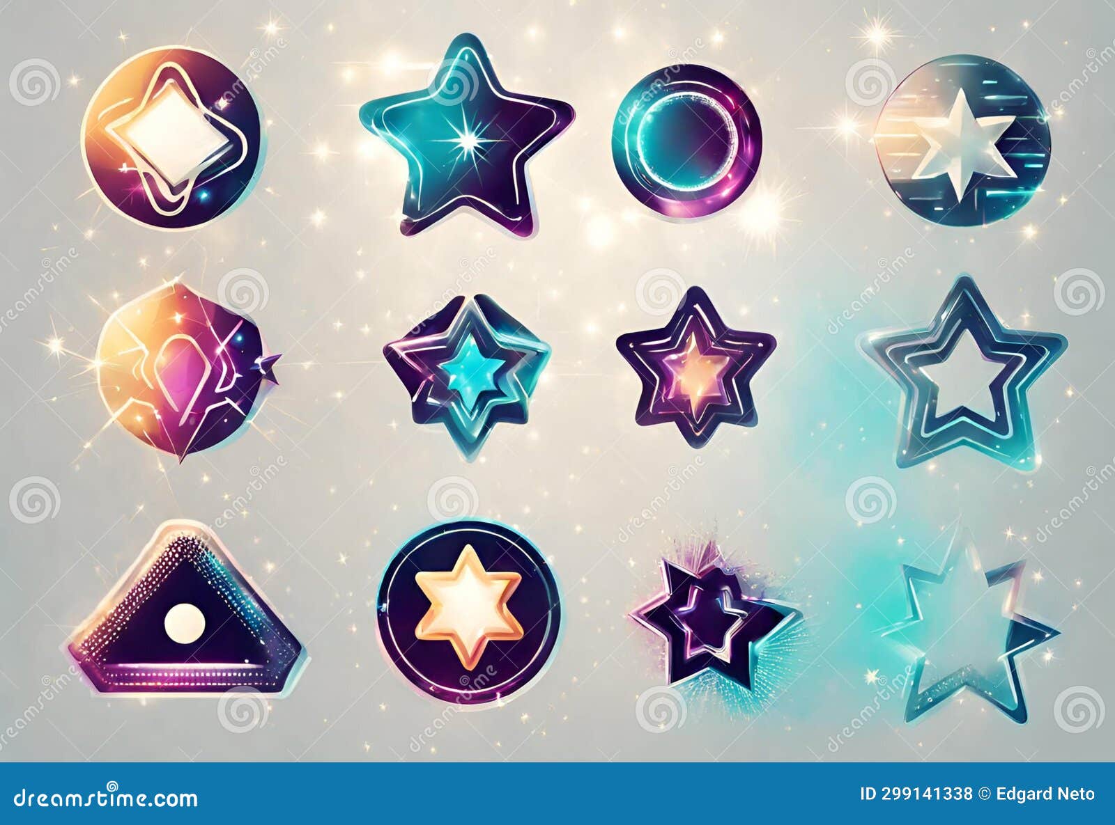 Stars, Set of Custom Stars for Logo and Design Edits, V11 Stock ...