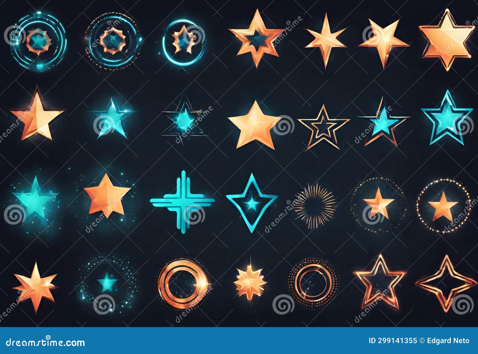 Stars, Set of Custom Stars for Logo and Design Edits, V9 Stock ...