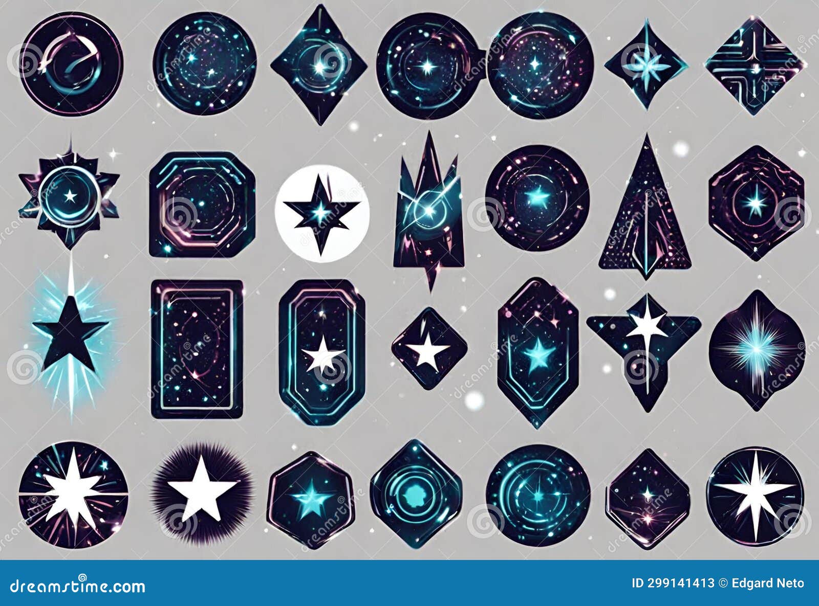 Stars, Set of Custom Stars for Logo and Design Edits, V5 Stock ...