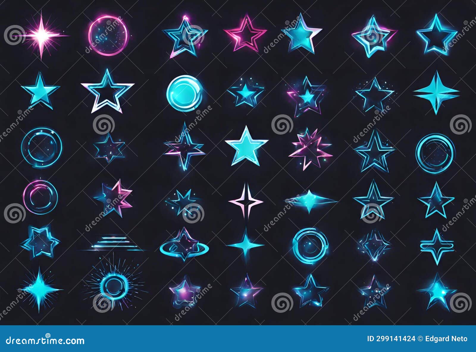 Stars, Set of Custom Stars for Logo and Design Edits, V4 Stock ...