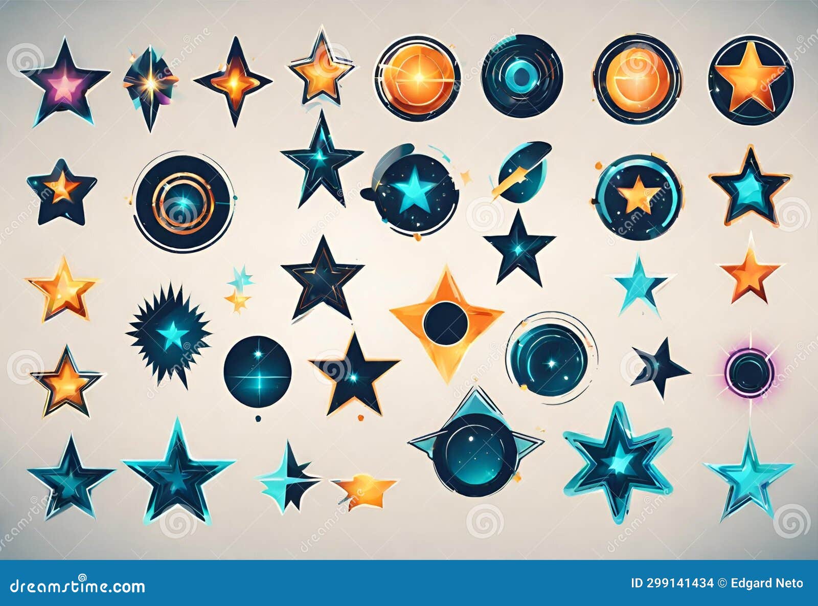 Stars, Set of Custom Stars for Logo and Design Edits, V3 Stock ...