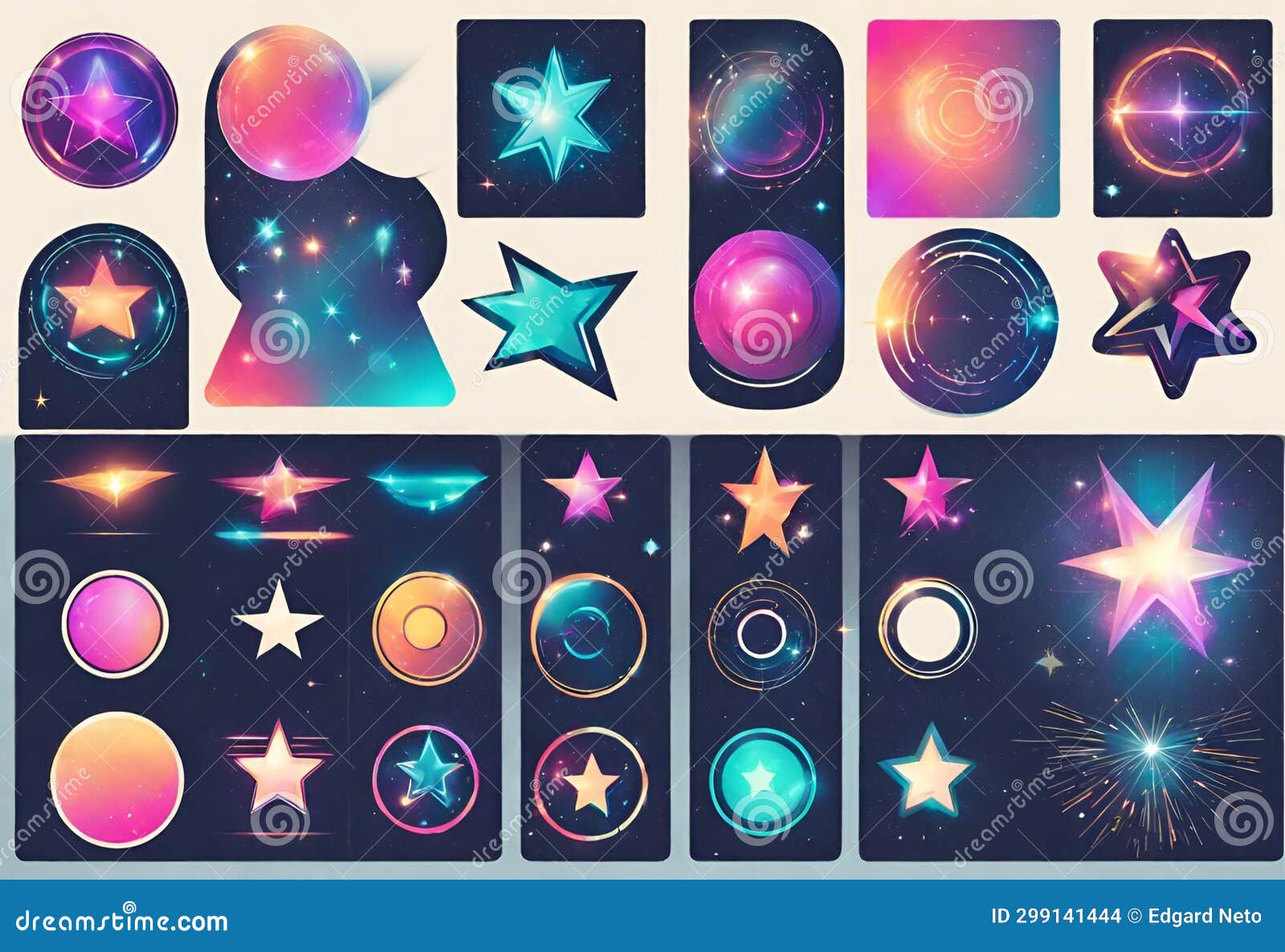 Stars, Set of Custom Stars for Logo and Design Edits, V2 Stock ...
