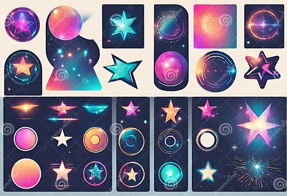 Stars, Set of Custom Stars for Logo and Design Edits, V2 Stock ...