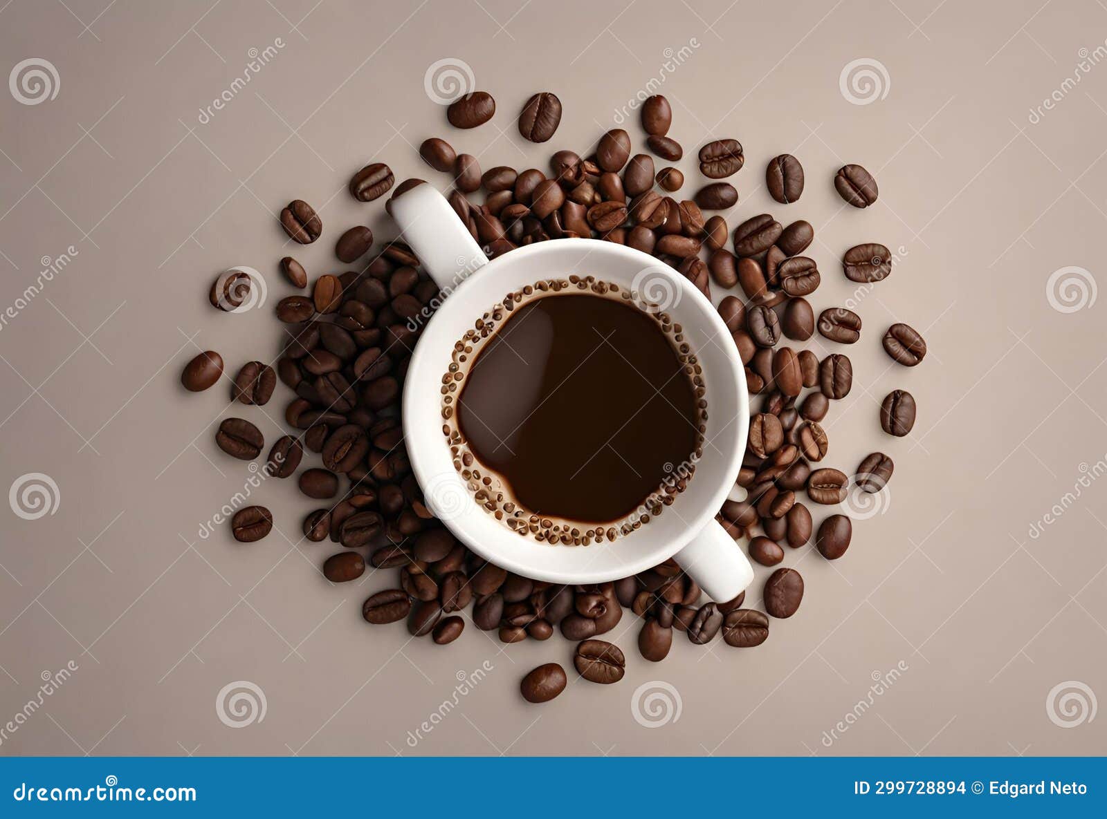 Cup of Coffee on the Table. Coffee Cup Mockup. Isolated with Coffee ...