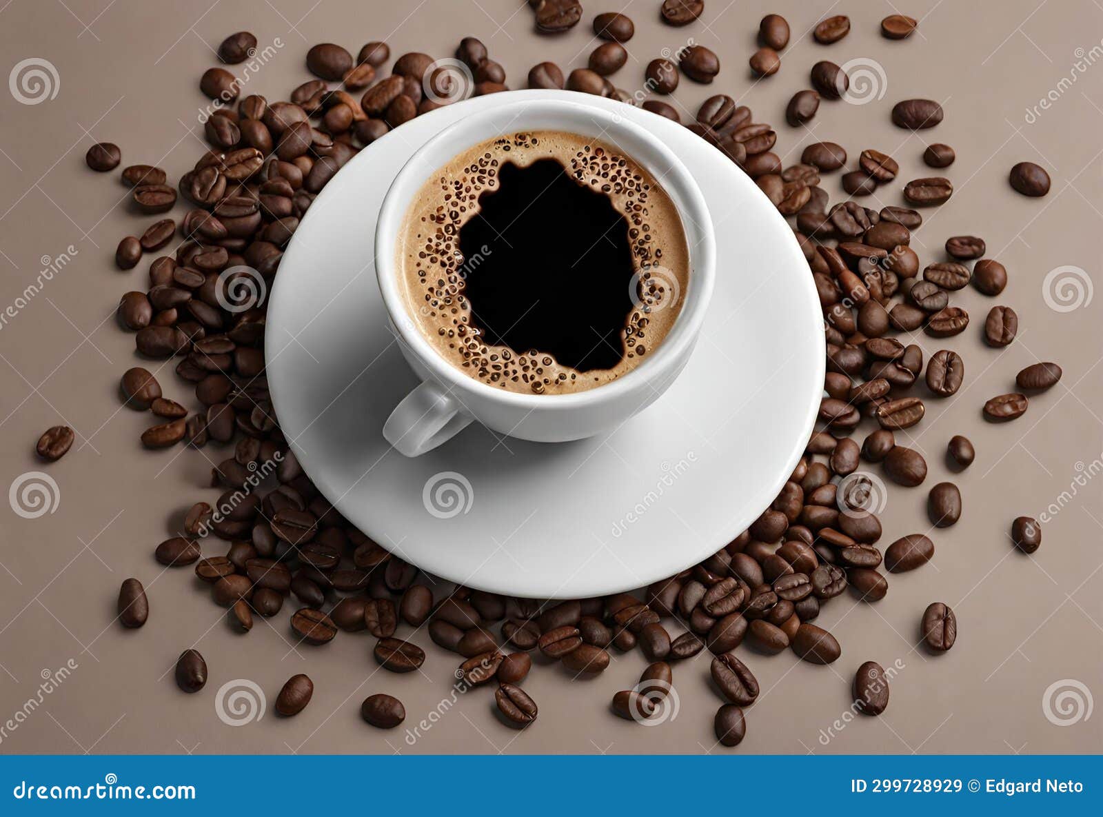 Cup of Coffee on the Table. Coffee Cup Mockup. Isolated with Coffee ...