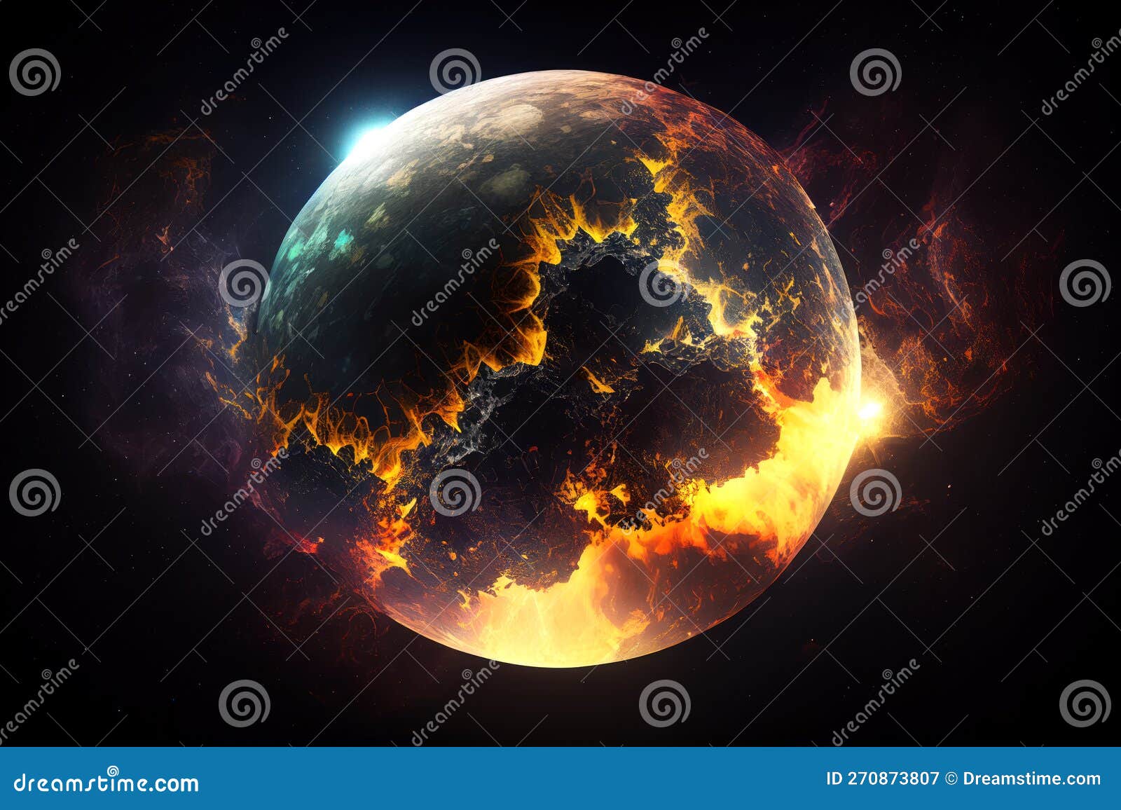 Imagery of Imaginary Planets for Your Cosmic Image. Ai Generated Stock ...