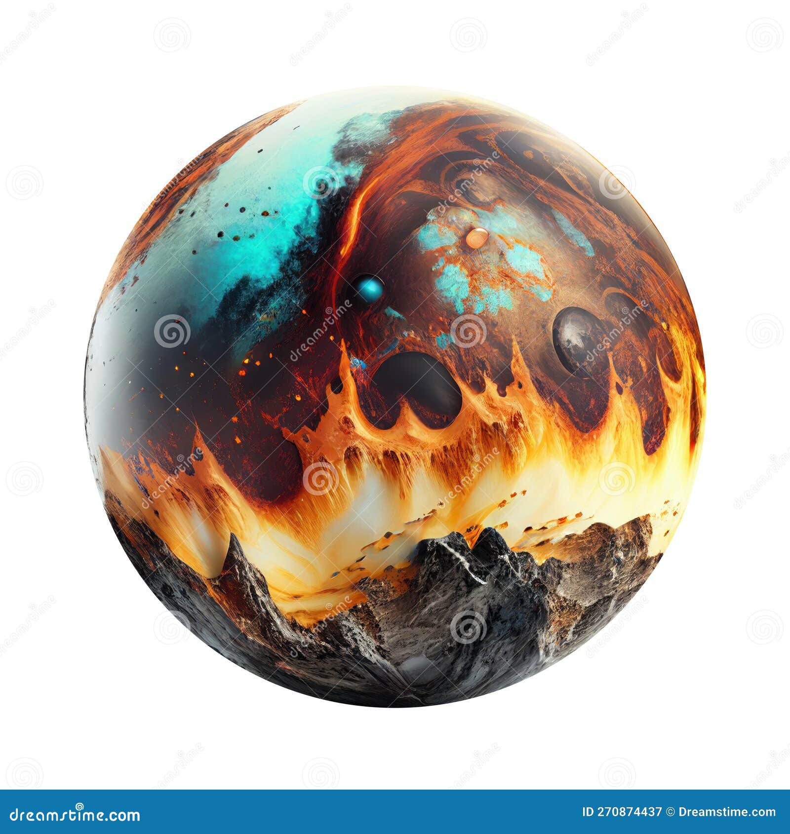 Imagery of Imaginary Planets for Your Cosmic Image. Ai Generated Stock ...