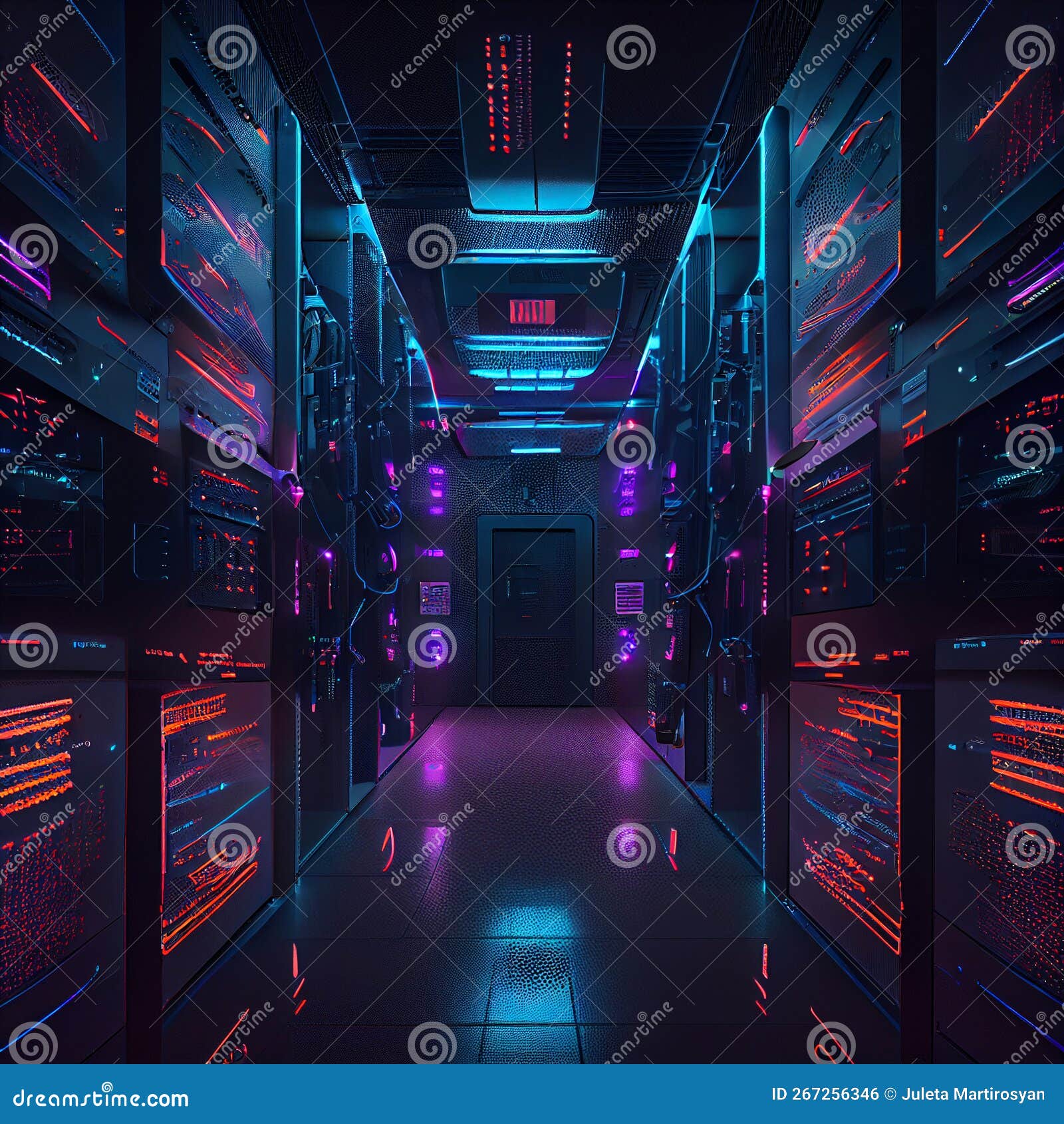 Imagery Servers Data Center Room With Computers And Storage Systems ...