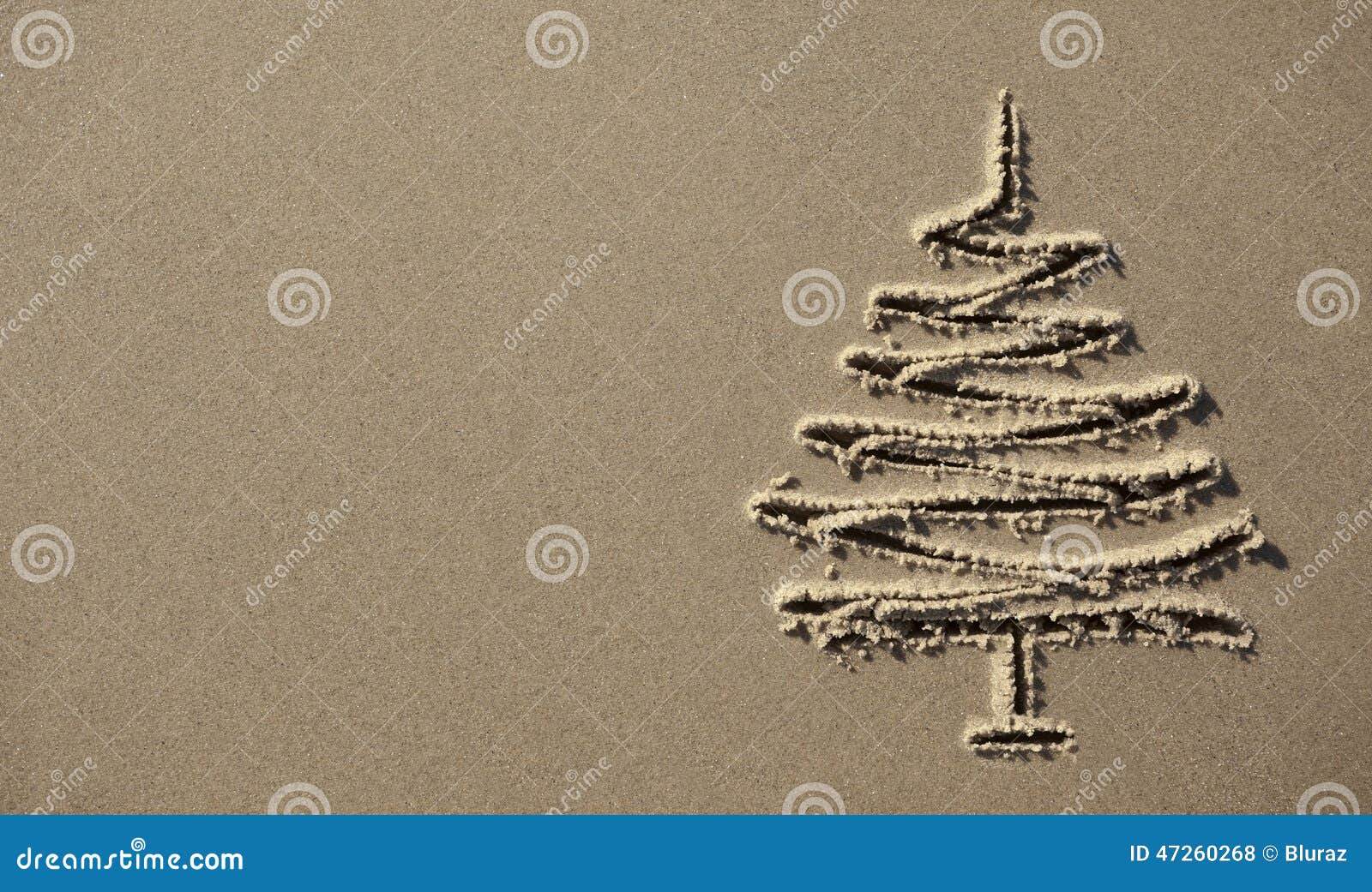Images Christmas Tree in the Sand Stock Photo - Image of shoreline ...