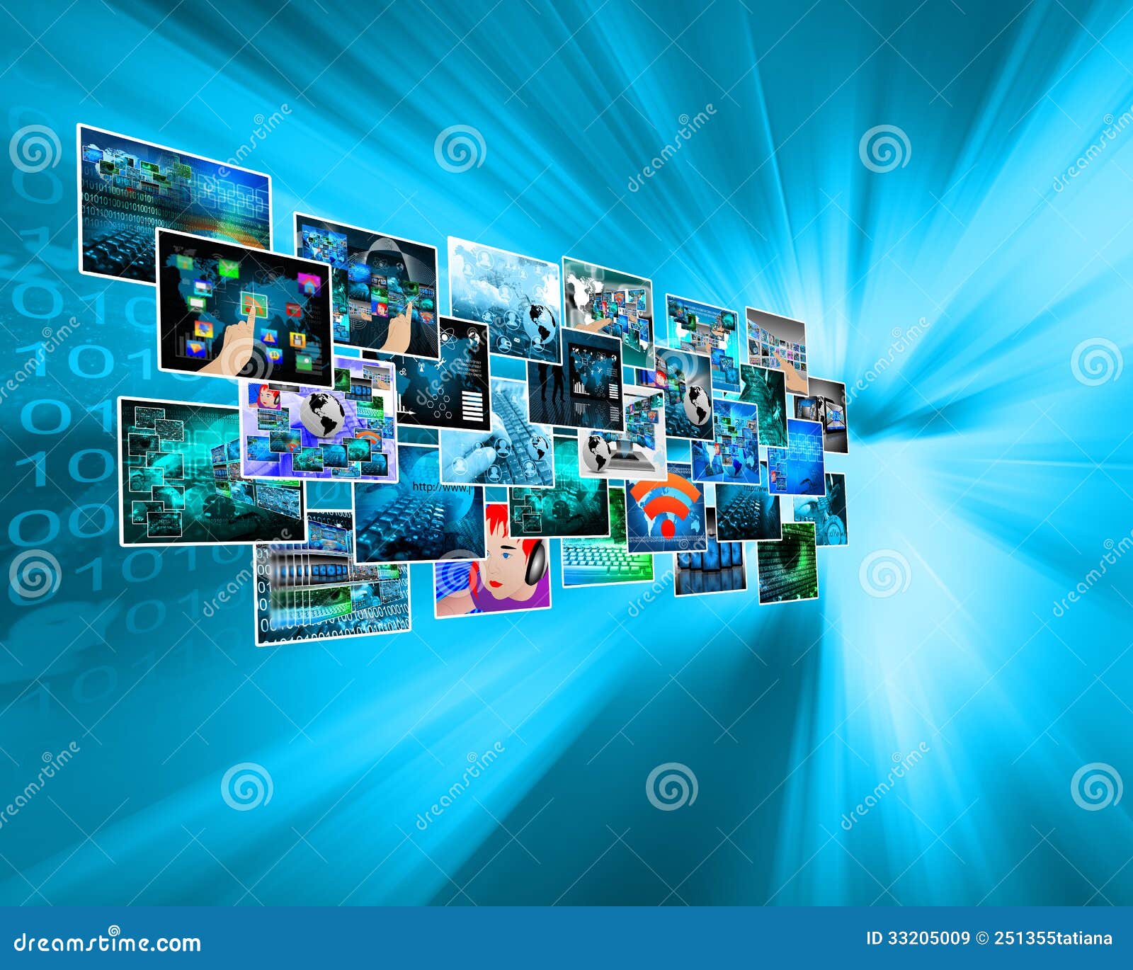 Images in cyberspace stock illustration. Illustration of future - 33205009