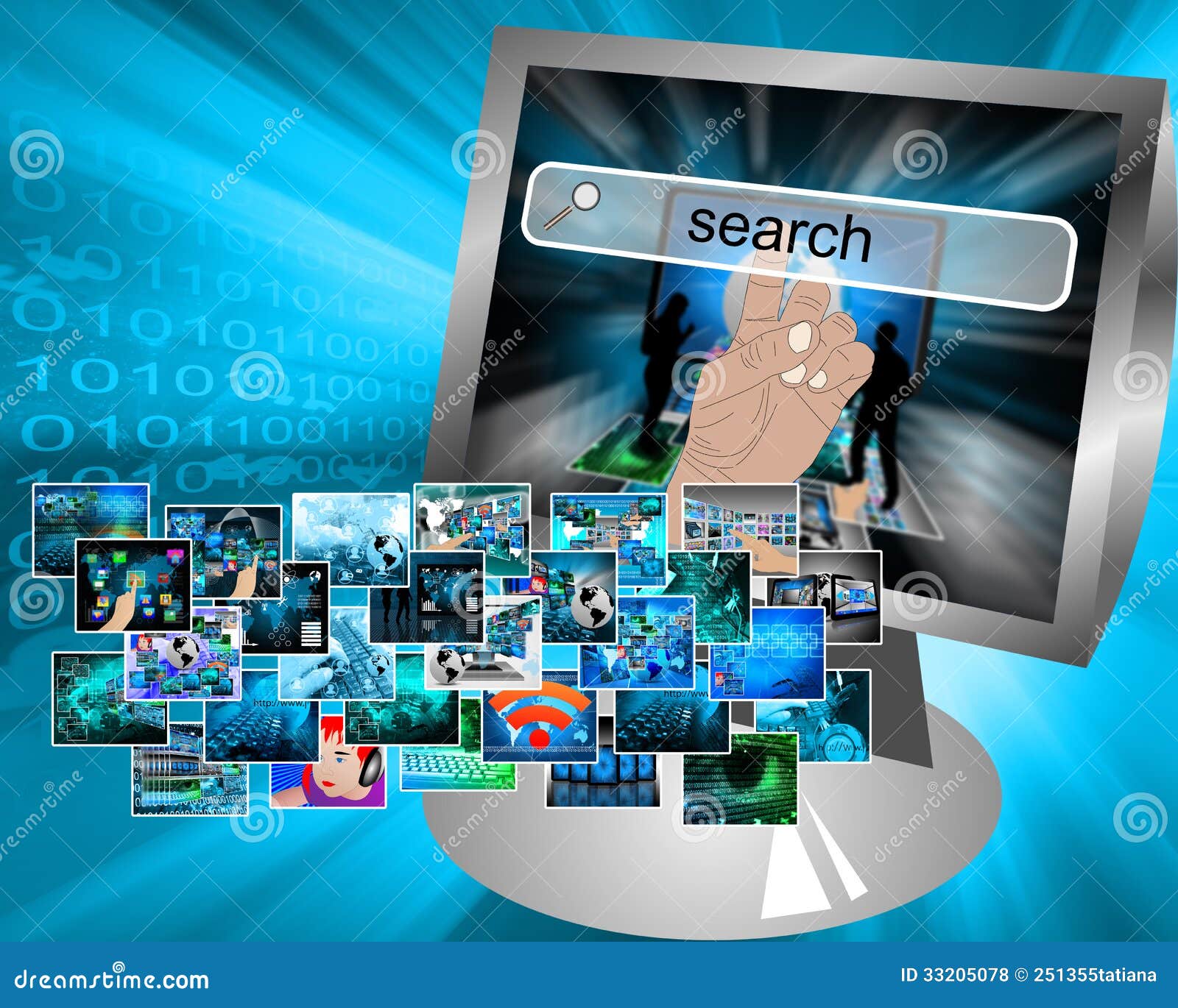 Images in cyberspace stock illustration. Illustration of innovation ...