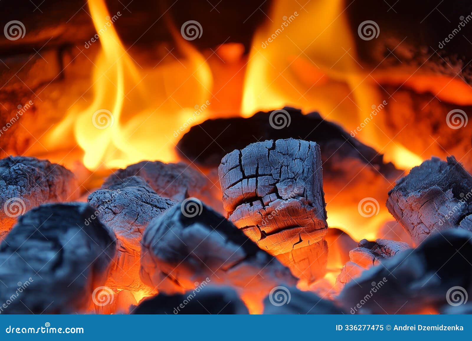 Images of Glowing Embers and Flames in a Fire Pit. Stock Image - Image ...