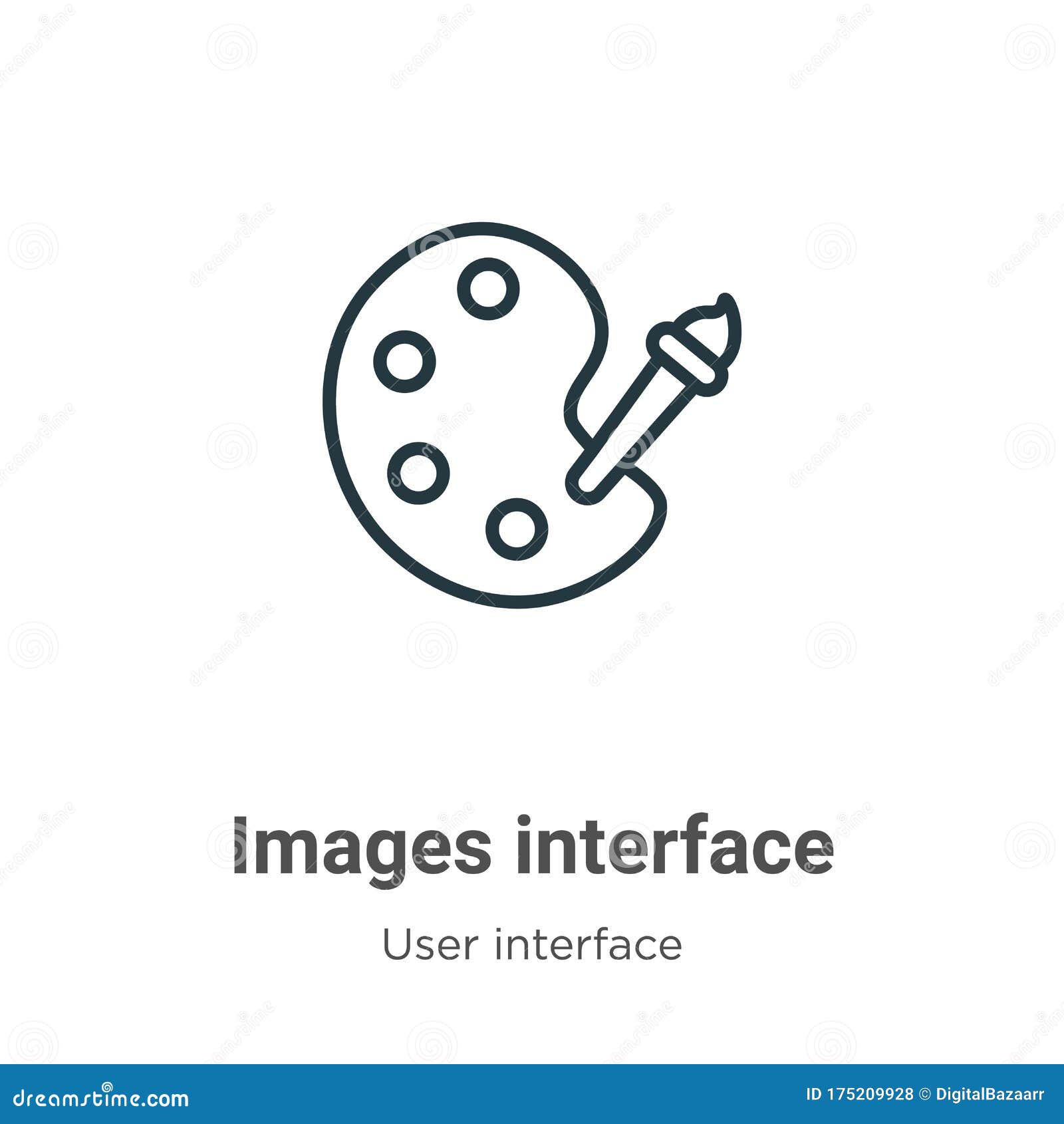 Images Interface Outline Vector Icon. Thin Line Black Images Interface ...