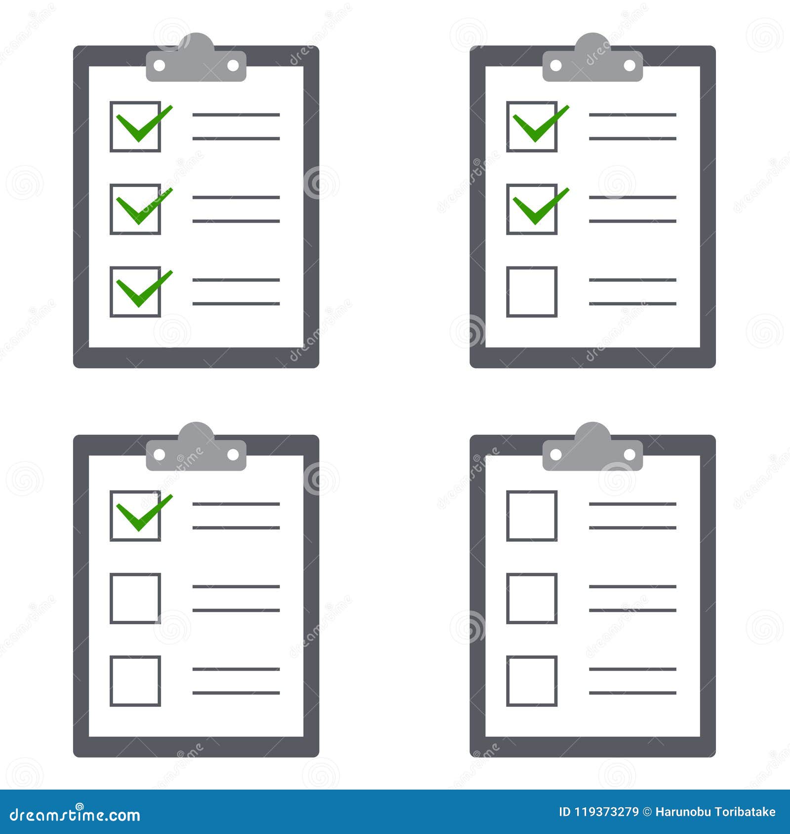 Checklist 4 steps stock vector. Illustration of confirm - 119373279