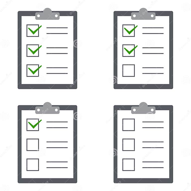 Checklist 4 steps stock vector. Illustration of confirm - 119373279