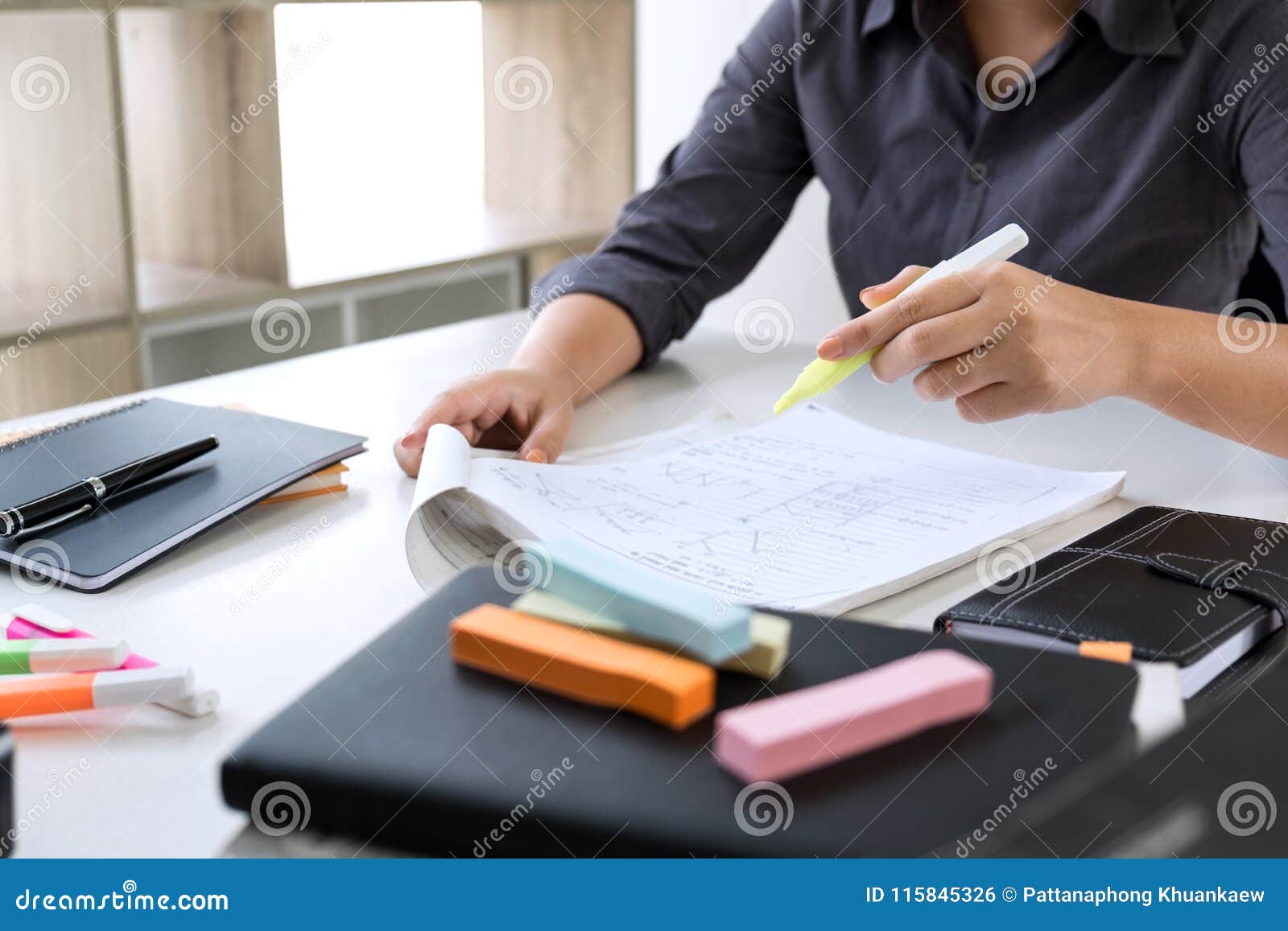 Images of Studying Student Hands Writing in Book during Lecture Stock ...