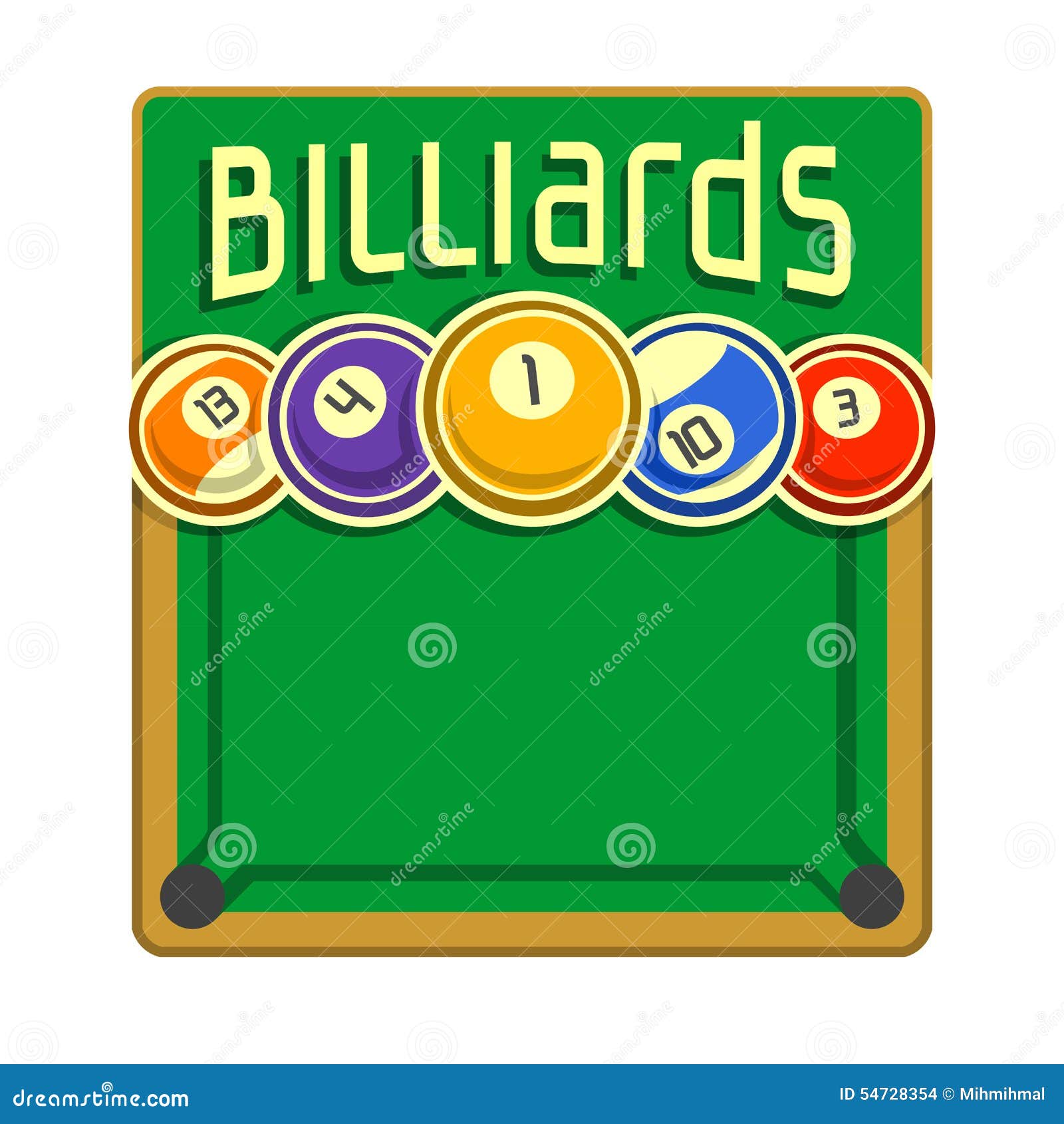 Images for Text on the Subject of Billiard Stock Vector - Illustration ...