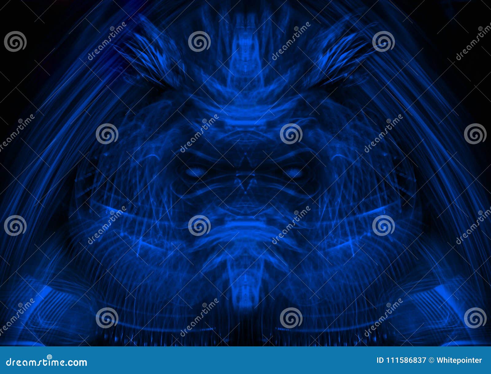 Imaginary Alien Face Close-up Stock Illustration - Illustration of ...