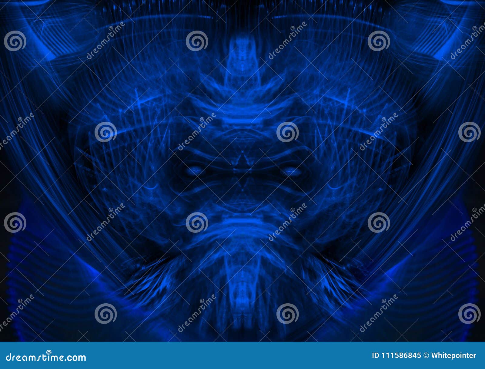 Imaginary Alien Face Close-up Stock Illustration - Illustration of ...