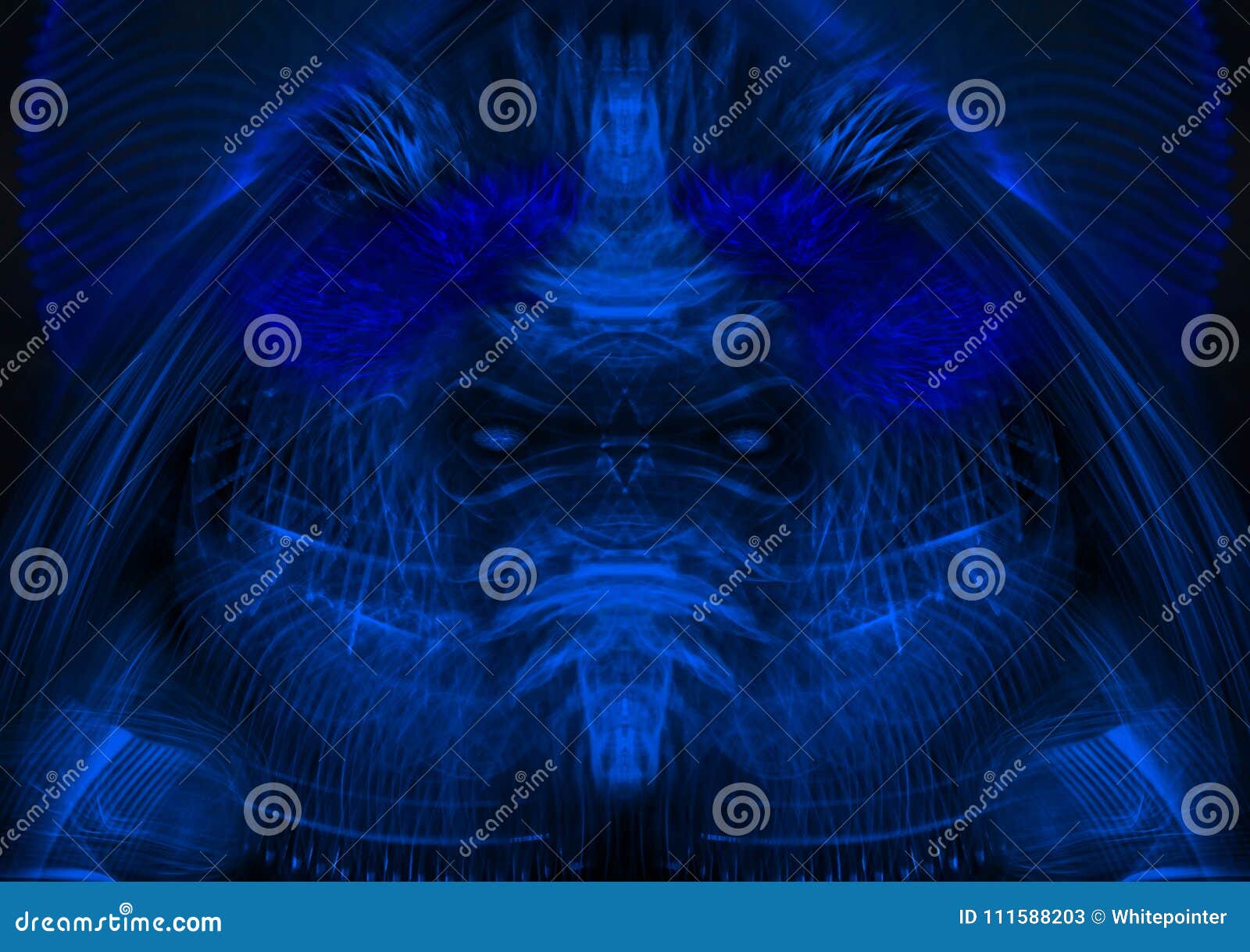 Imaginary Alien Face Close-up Stock Illustration - Illustration of ...