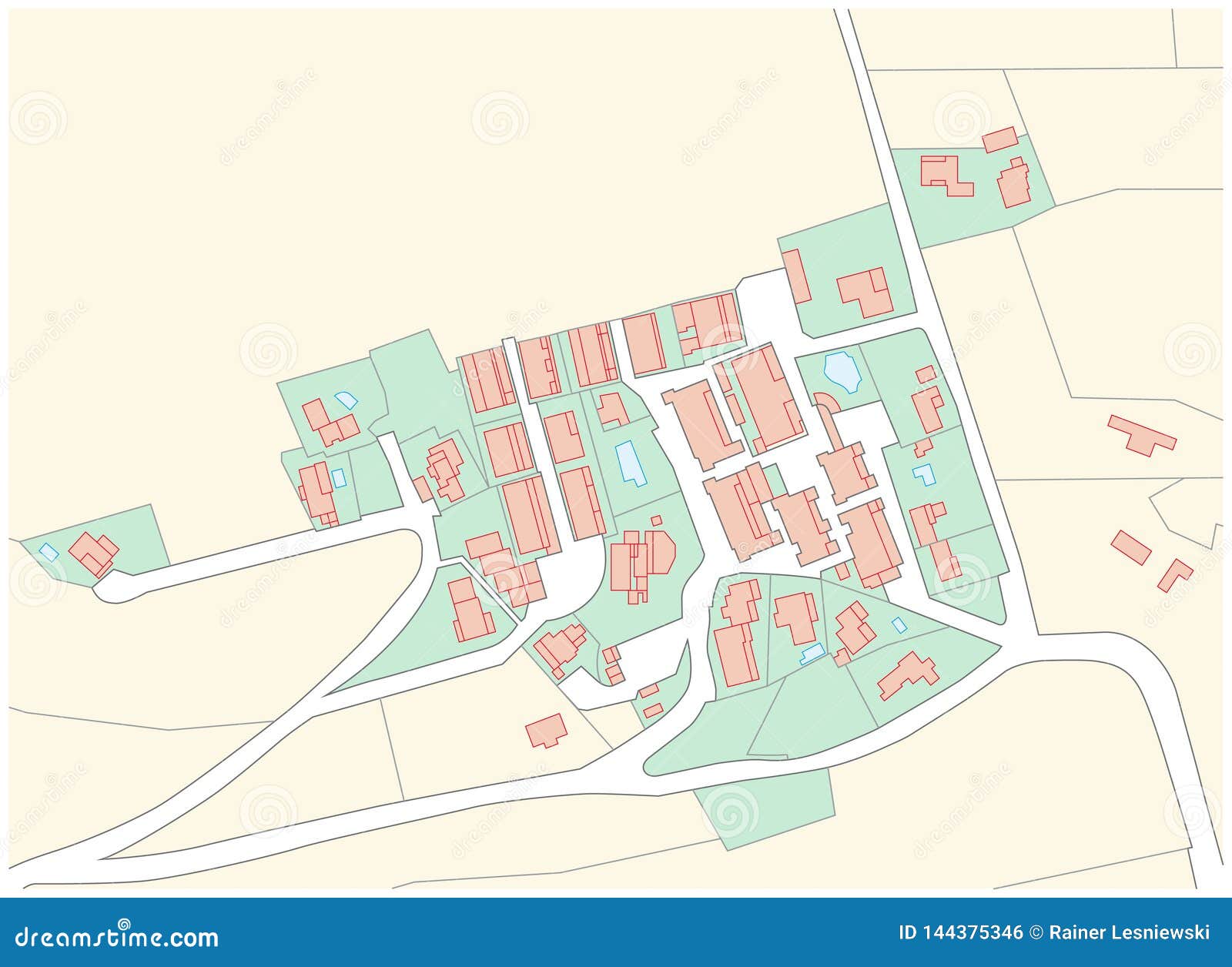 Imaginary Cadastral Map of an Area with Buildings and Streets Stock ... Imaginary Cadastral Map of an Area with Buildings and Streets Stock ...