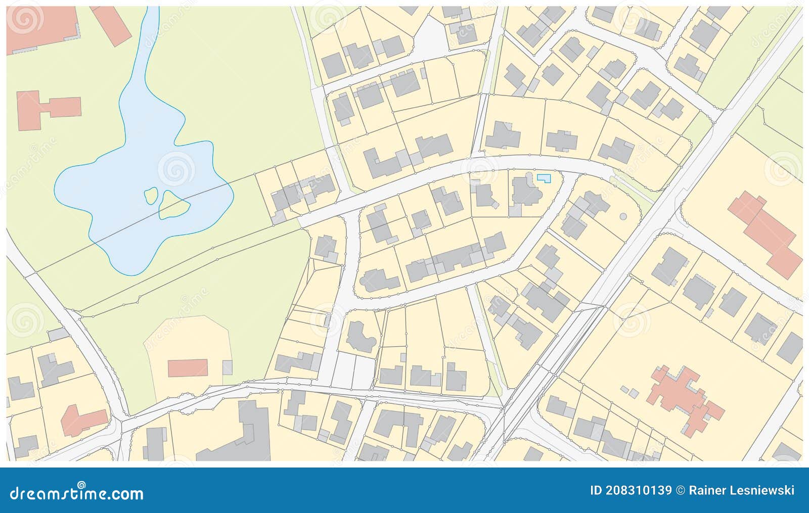 Imaginary Cadastral Map of an Area with Buildings and Streets Stock ... Imaginary Cadastral Map of an Area with Buildings and Streets Stock ...