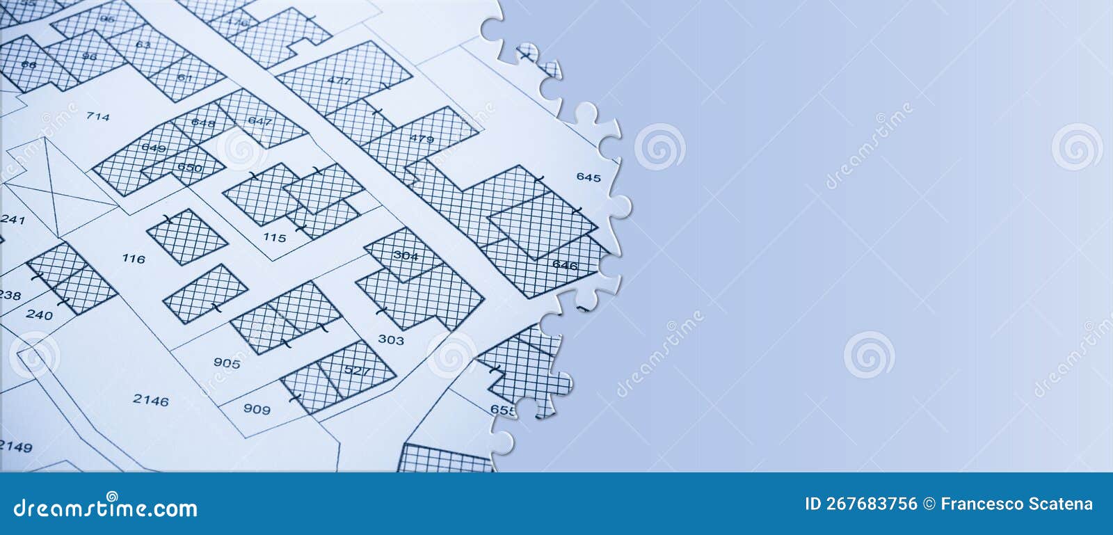 Imaginary Cadastral Map with Buildings, Land Parcel and Vacant Plot ...