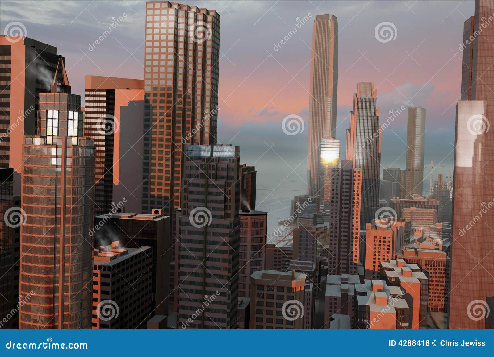 Imaginary city 13 stock illustration. Illustration of glazing - 4288418