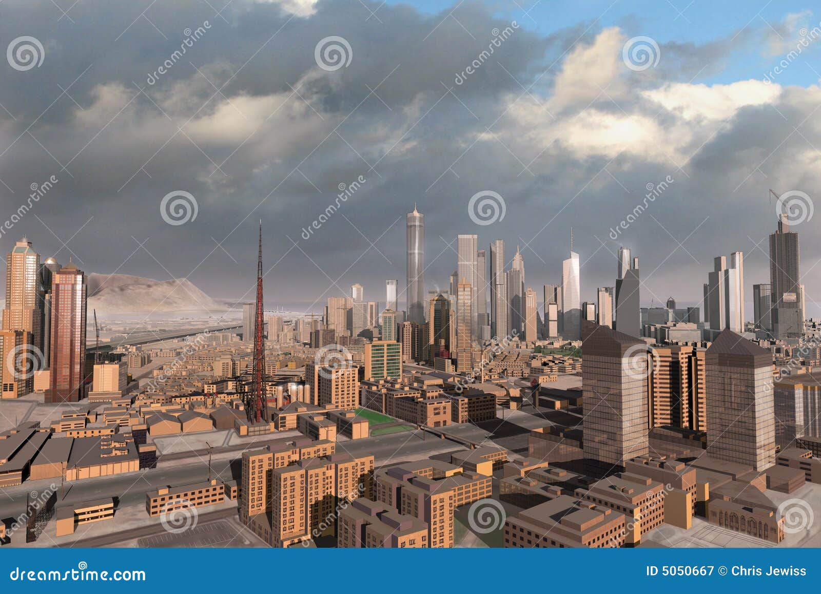 Imaginary city 43 stock illustration. Illustration of background - 5050667
