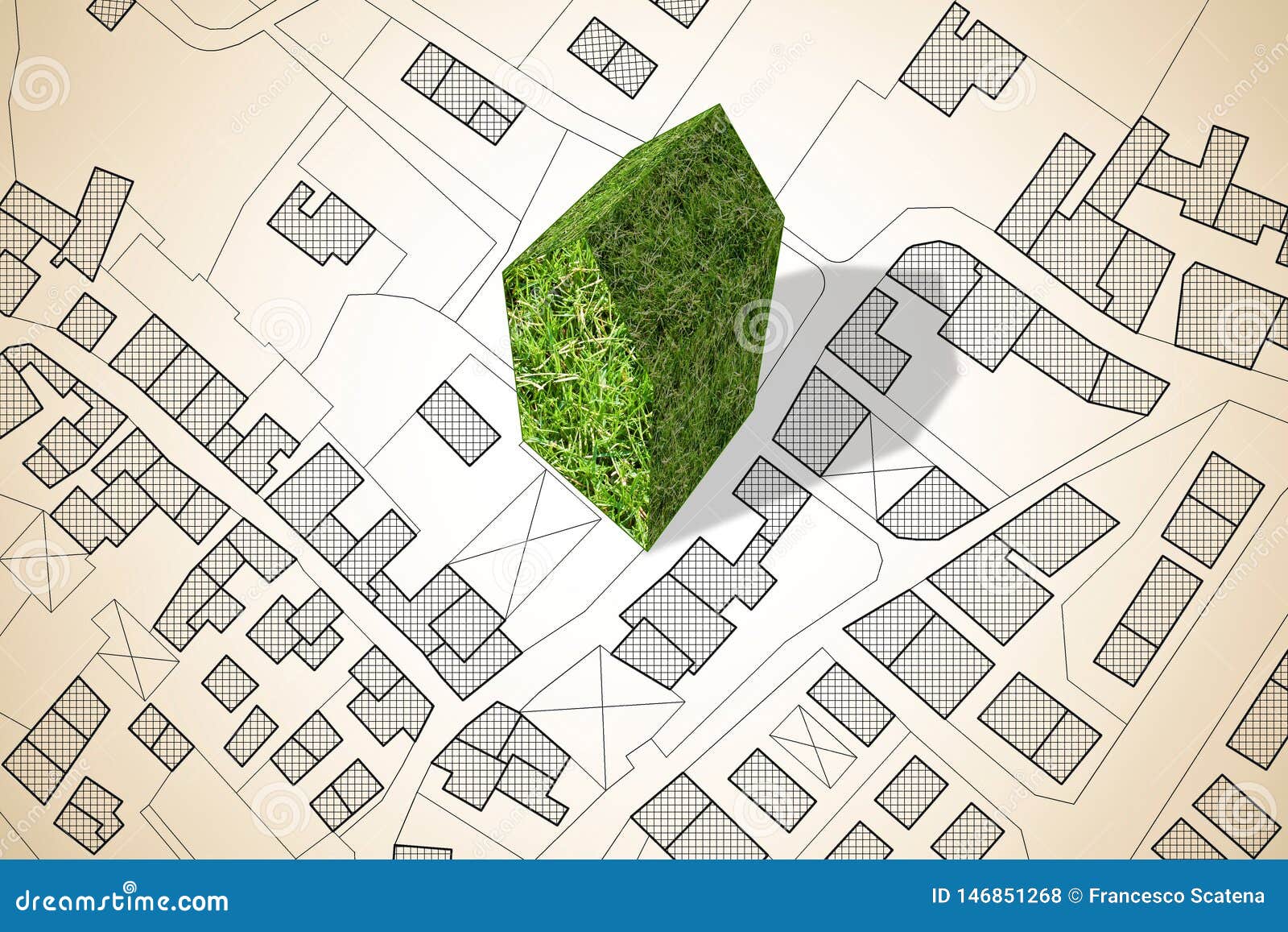 Imaginary City Map with a Green Building - the Architecture of the ...