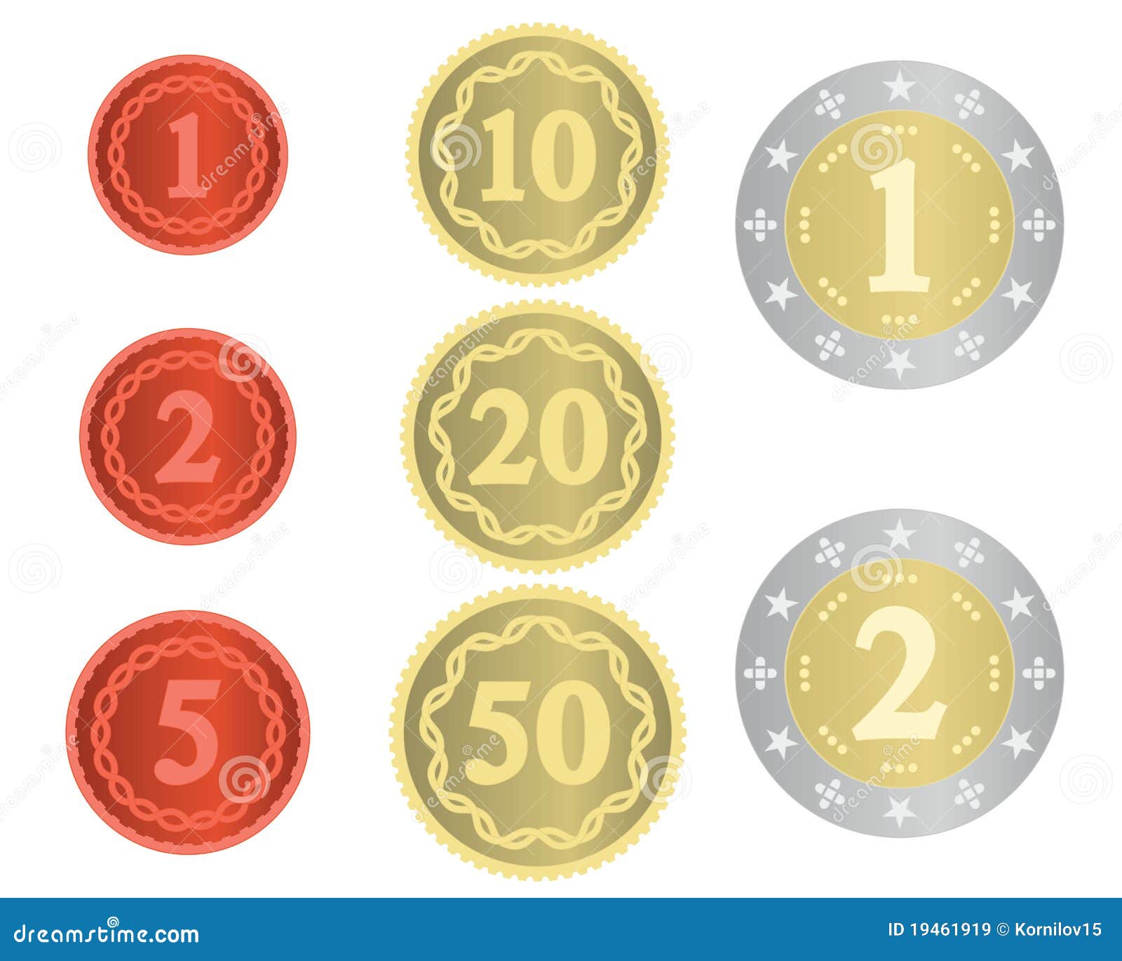 Imaginary Collection Coins Stock Illustrations – 2 Imaginary Collection ...