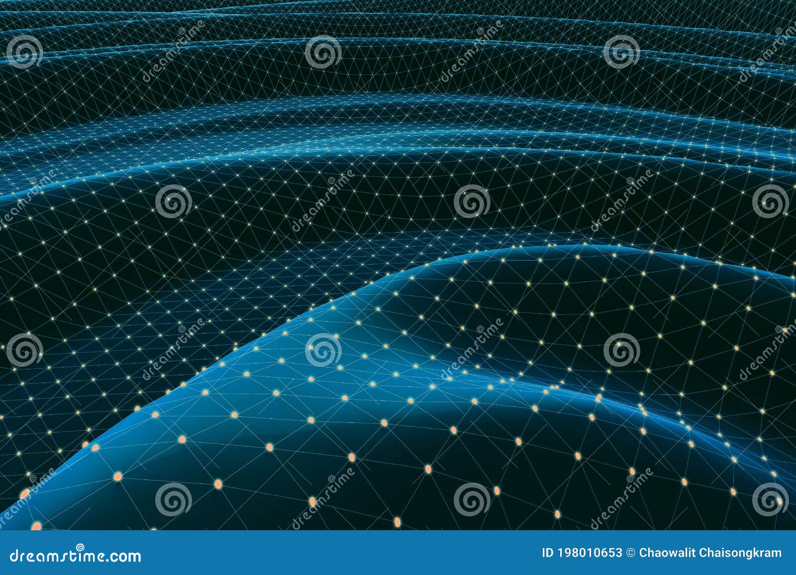 An Imaginary 3d Rendering of a Network System with Geometric Node ...