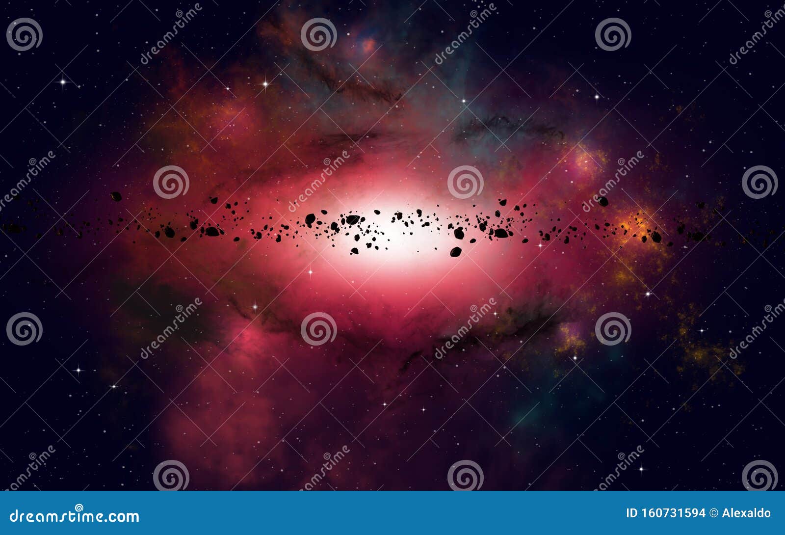 Imaginary Deep Space Nebula Stock Illustration - Illustration of cosmos ...