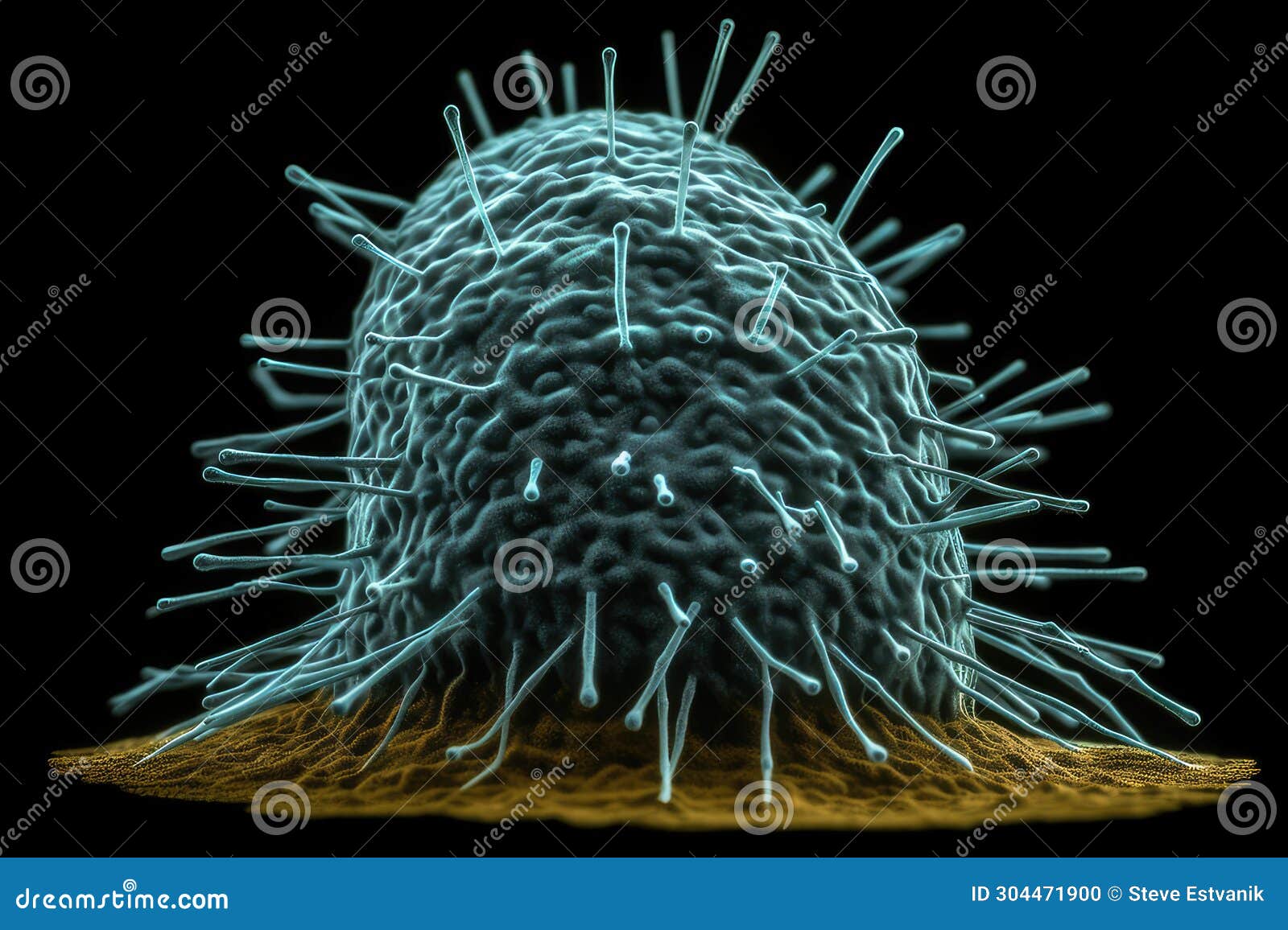 Imaginary Electron Microscope Image of Bacteriophage Virus on ...