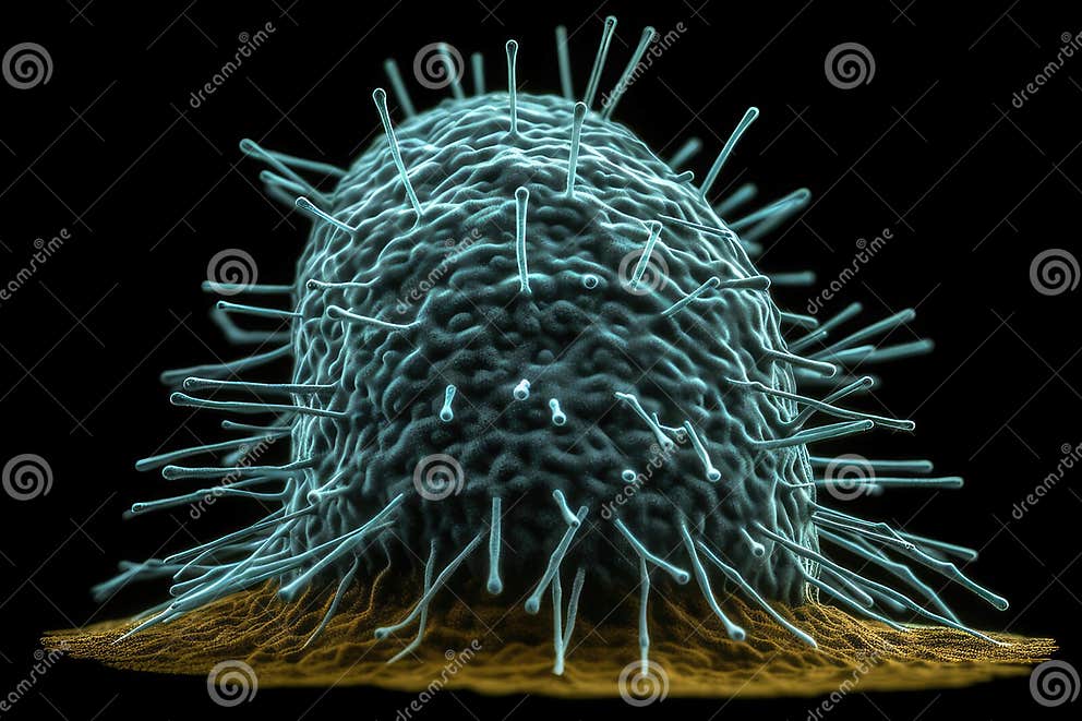 Imaginary Electron Microscope Image of Bacteriophage Virus on ...