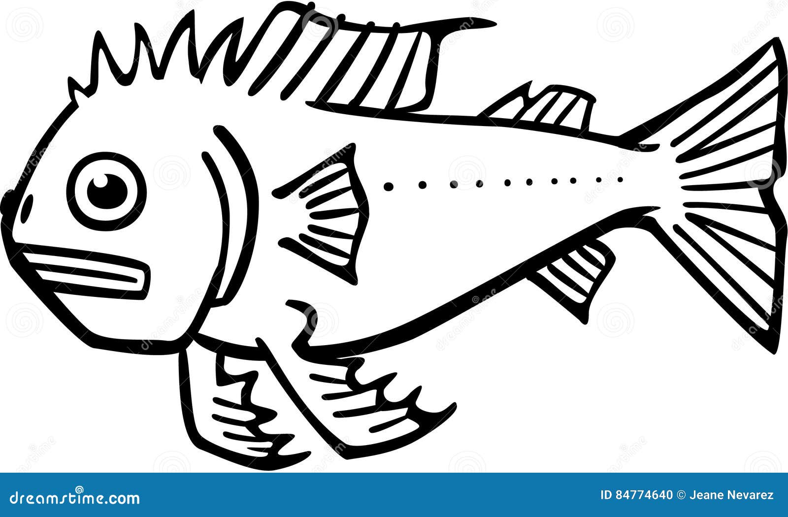 Imaginary Fish stock vector. Illustration of vector, animal - 84774640