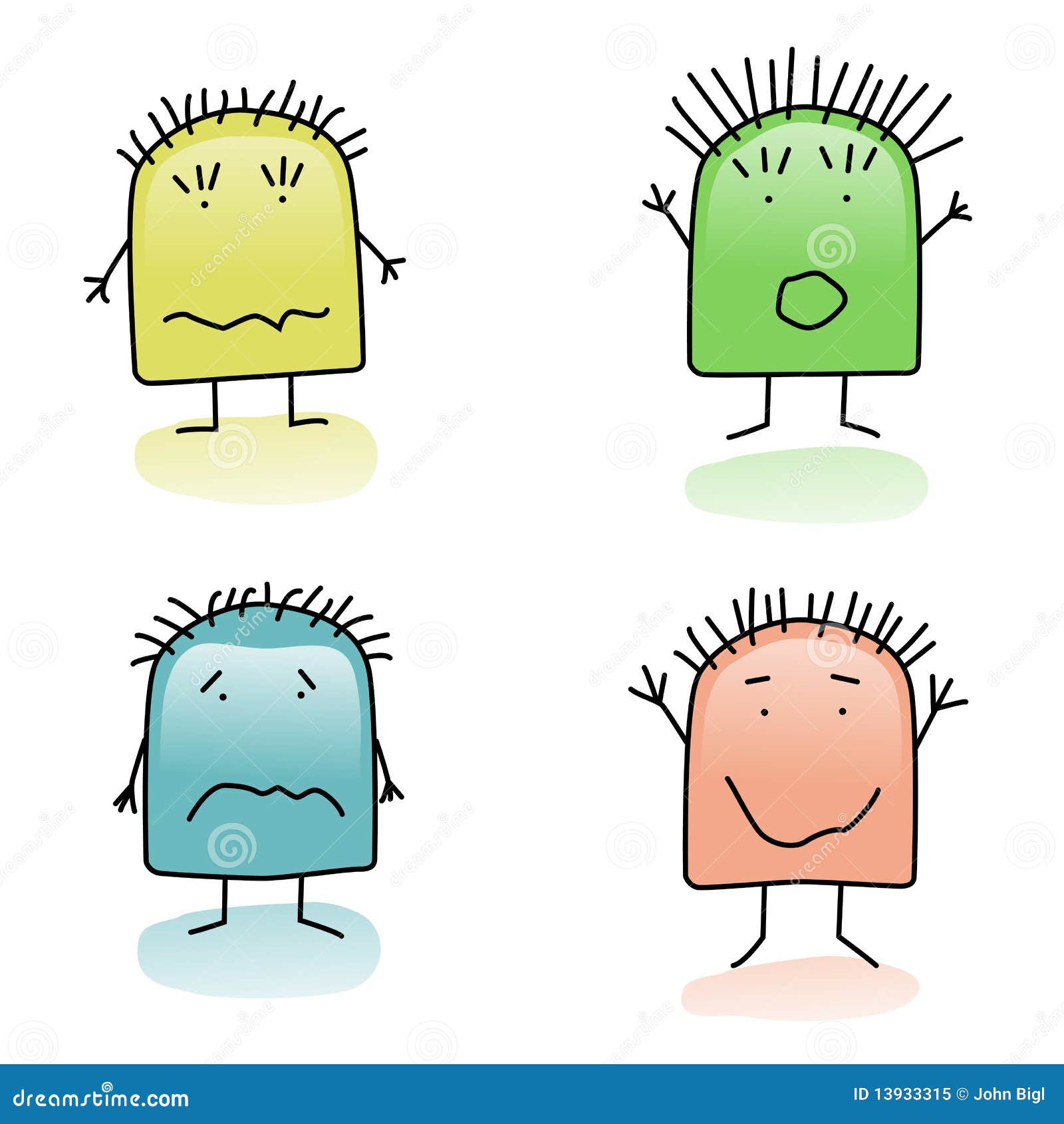 Imaginary friends stock vector. Illustration of green - 13933315