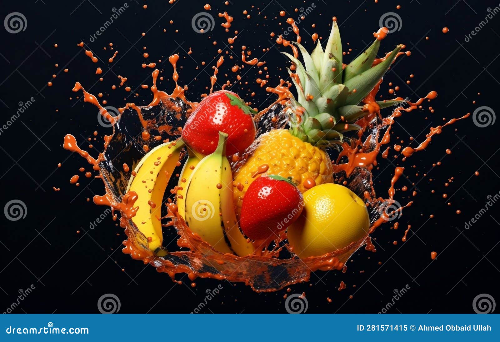 Imaginary Fruit Splash , AI Stock Illustration - Illustration of fusion, lively: 281571415