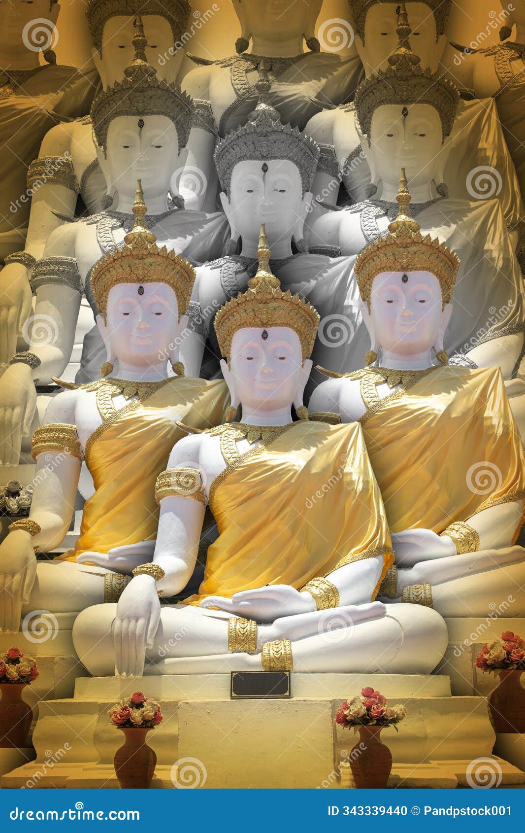 Imagination Image of White Buddha Statue Meditating Stock Photo - Image ...