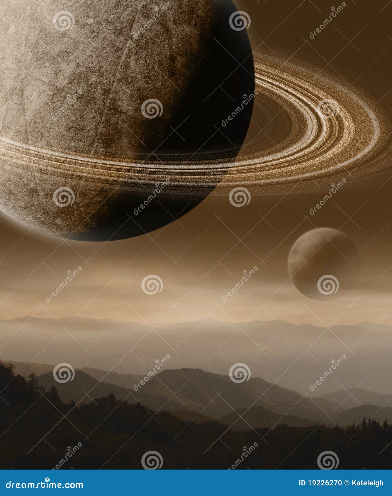 Two Ringed Planets Royalty-Free Stock Photo | CartoonDealer.com #263198709