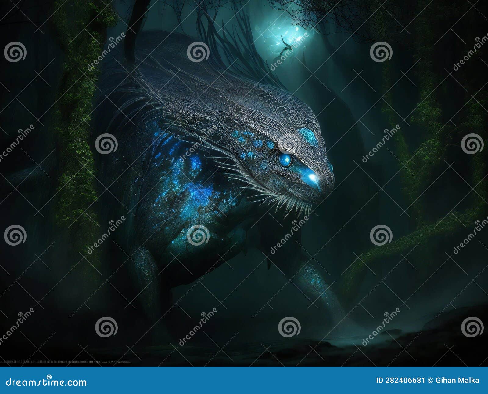 Imaginary Magical Mythical Ancient Beast Create Using AI Stock ...