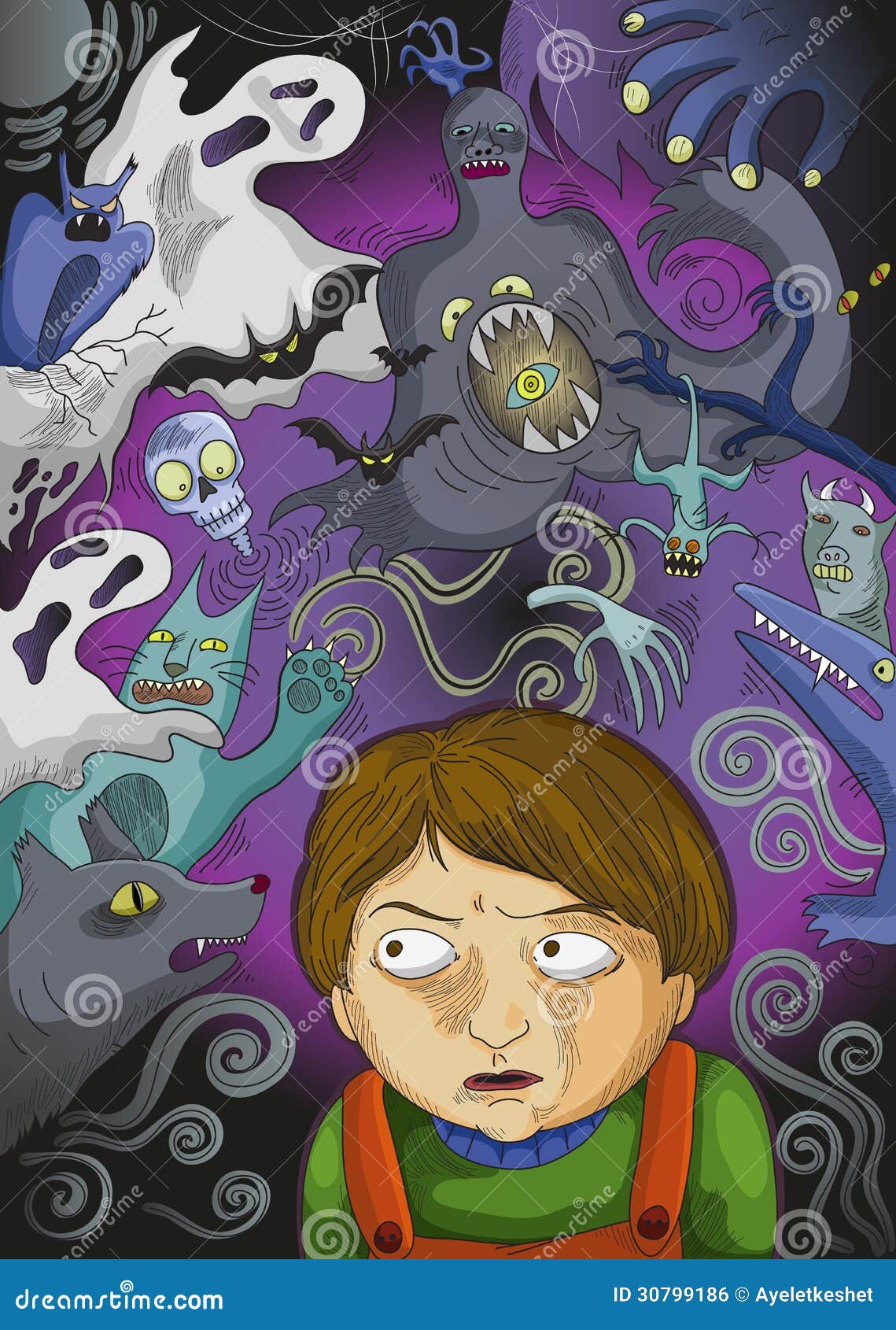 Imaginary monsters stock illustration. Illustration of nightmare - 30799186