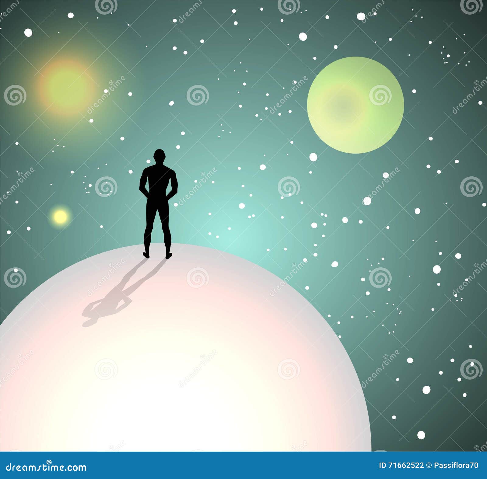 Imaginary Planets in the Universe Stock Vector - Illustration of ...